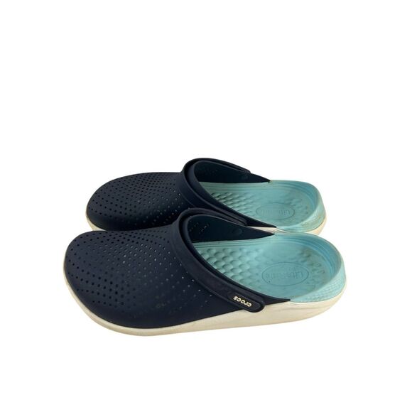 CROCS | Shoes | Crocs Lite Ride Mesh Clogs Mens Size 3 Two Tone Blue ...